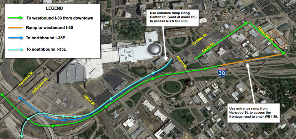 Access Changes to Westbound I-30 in the Canyon From Downtown Dallas ...