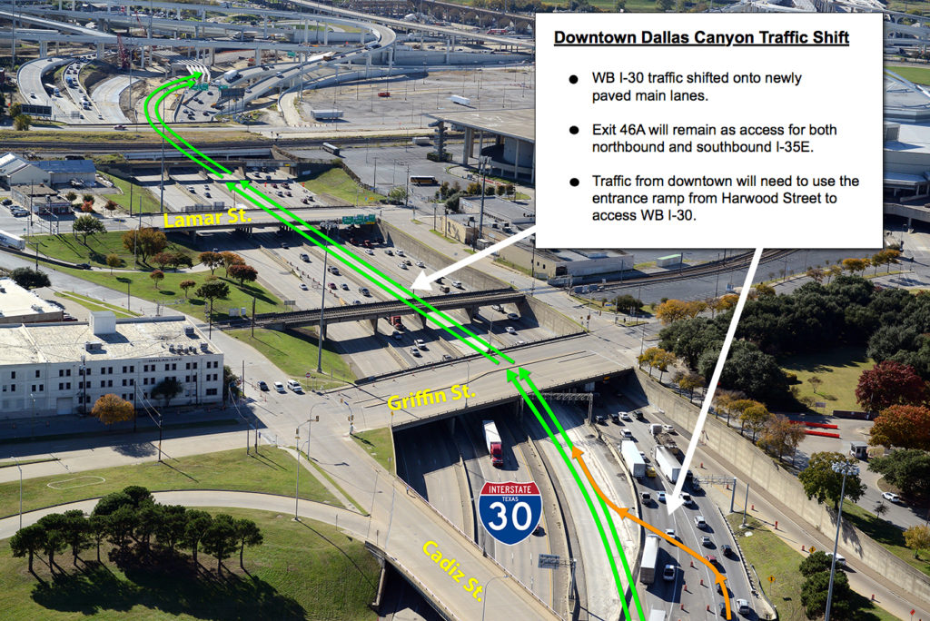 Access Changes to Westbound I-30 in the Canyon From Downtown Dallas ...