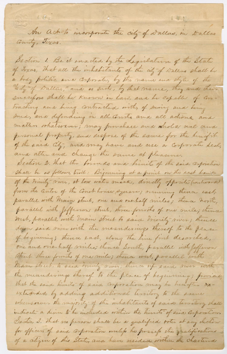 Dallas Rewind Moment – Founding Dallas – Dallas City News Hub