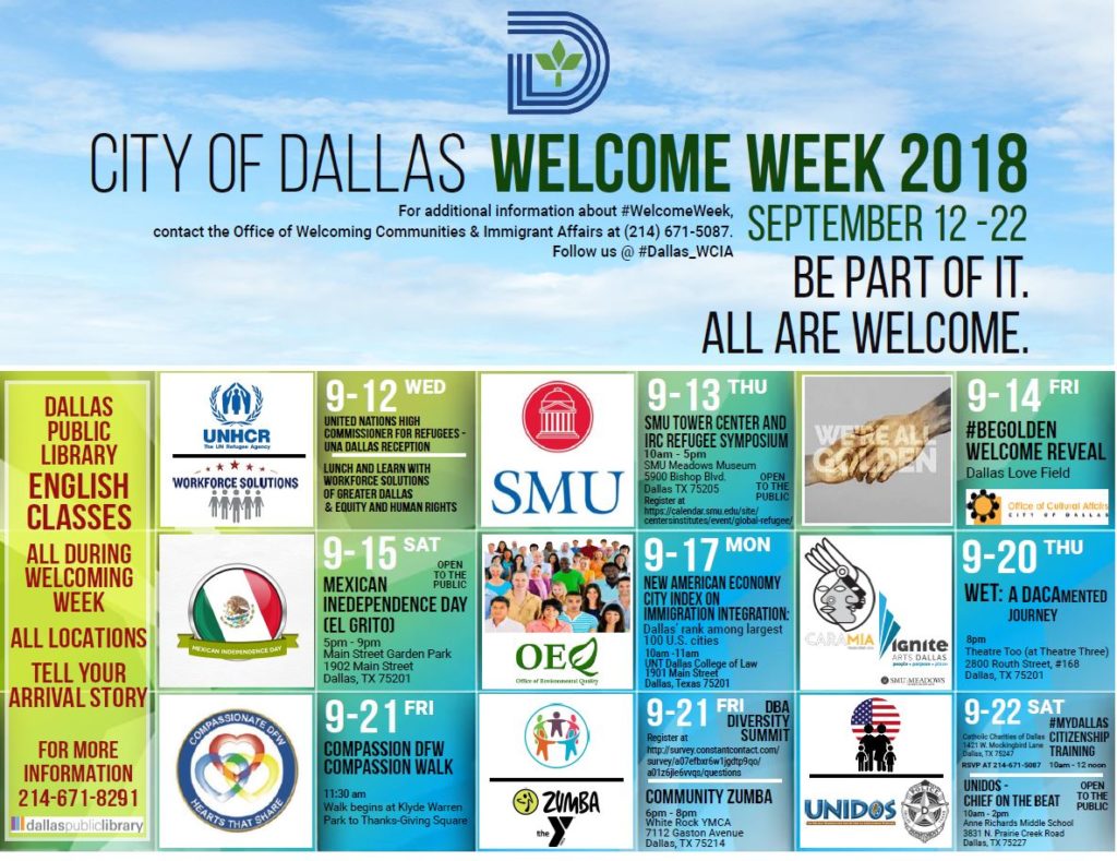 City of Dallas to celebrate National Welcoming Week – Dallas City News Hub