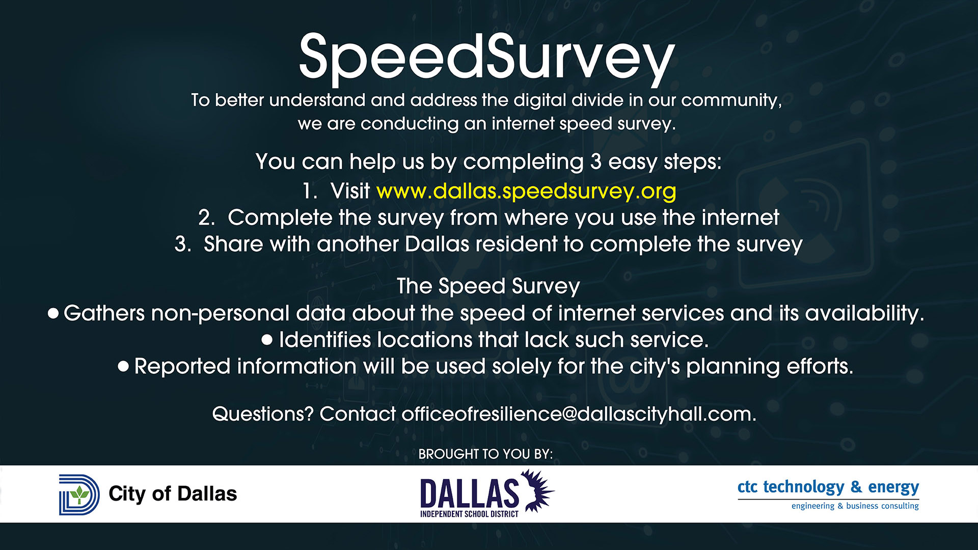 City of Dallas addresses digital divide with new Dallas Speed Survey ...