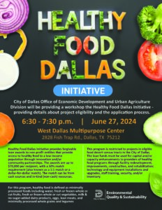 City of Dallas Office Economic Development and Urban Agriculture ...