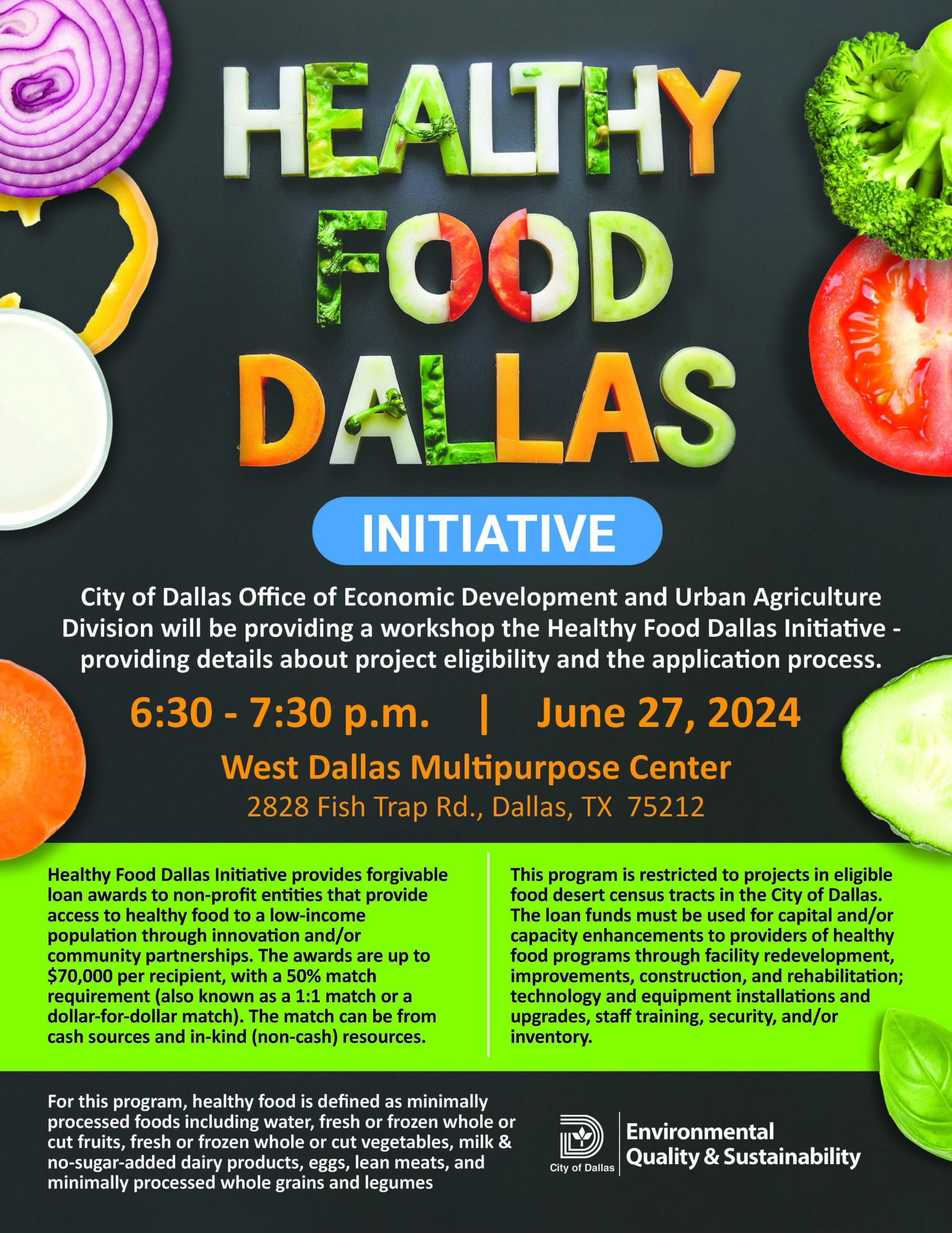 City of Dallas Office Economic Development and Urban Agriculture ...